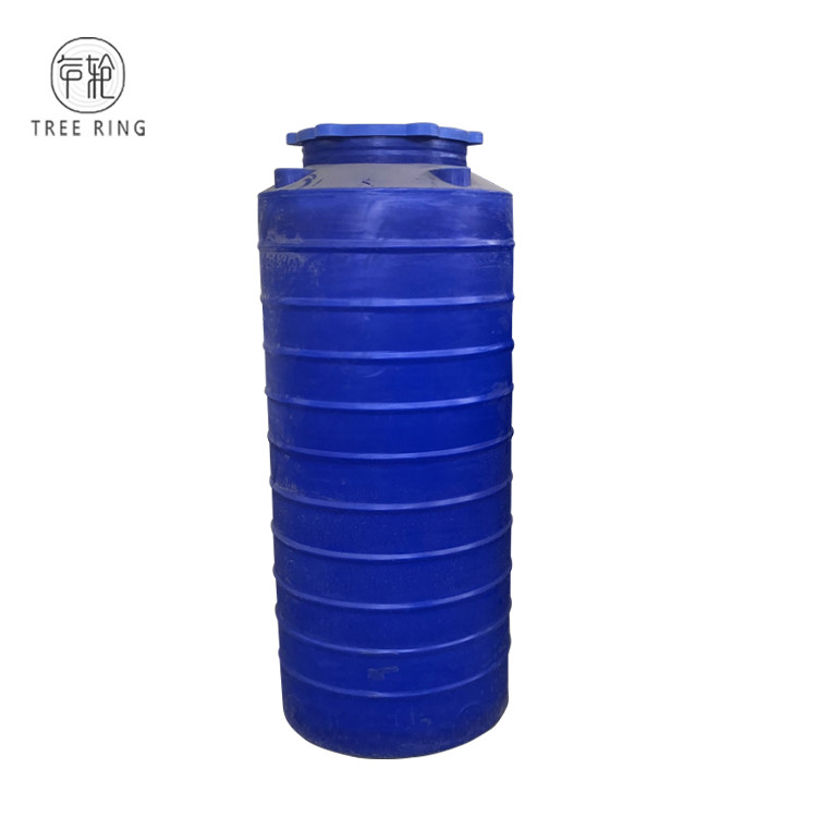Blue Color Round 250 Gallon Plastic Water Storage Tanks For Liquid Feed ...