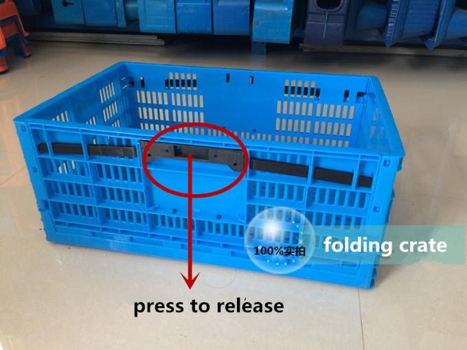 Foldable Collapsible Plastic Crate For Food Industry , Fruit And ...