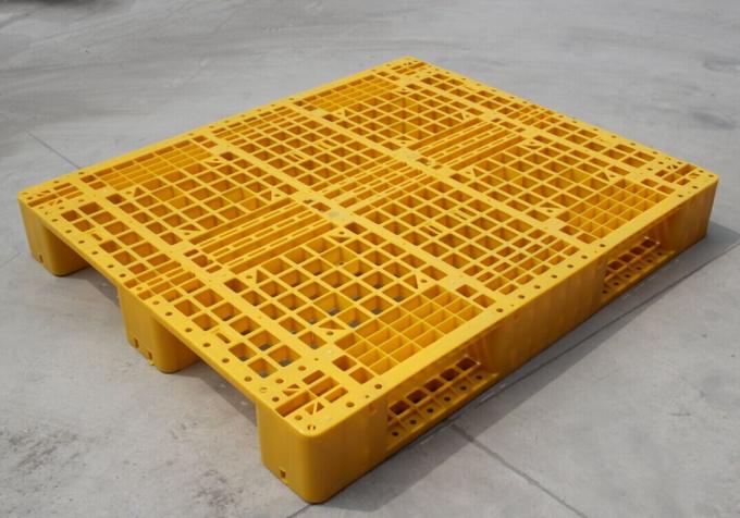 Yellow Rackable HDPE Plastic Pallets With 9000 Lbs Capacity P1210 Recycling
