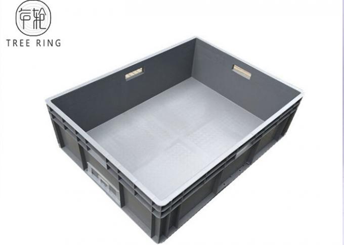 800 * 600 * 230 Euro Stacking Containers , Straight Sided Plastic ...
