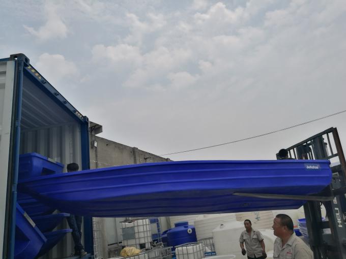 B5M Fishing Plastic Rowing Boat , Plastic Work Boats For Fish Farm ...