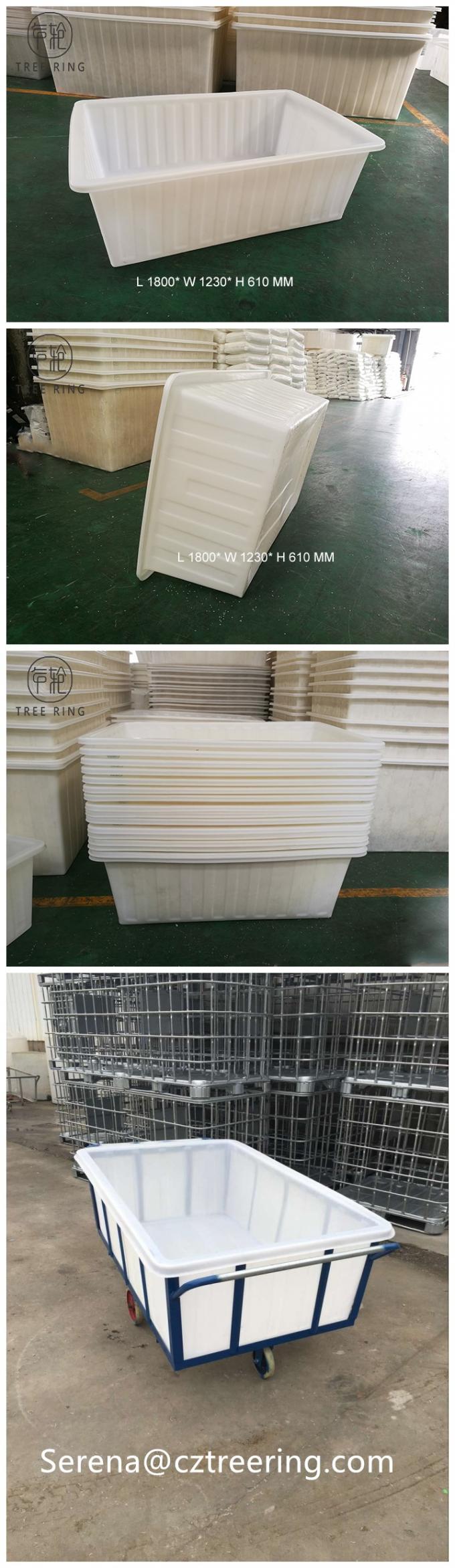 1100kg Commercial Poly Box Truck , Portable Plastic Box Truck Cart With ...