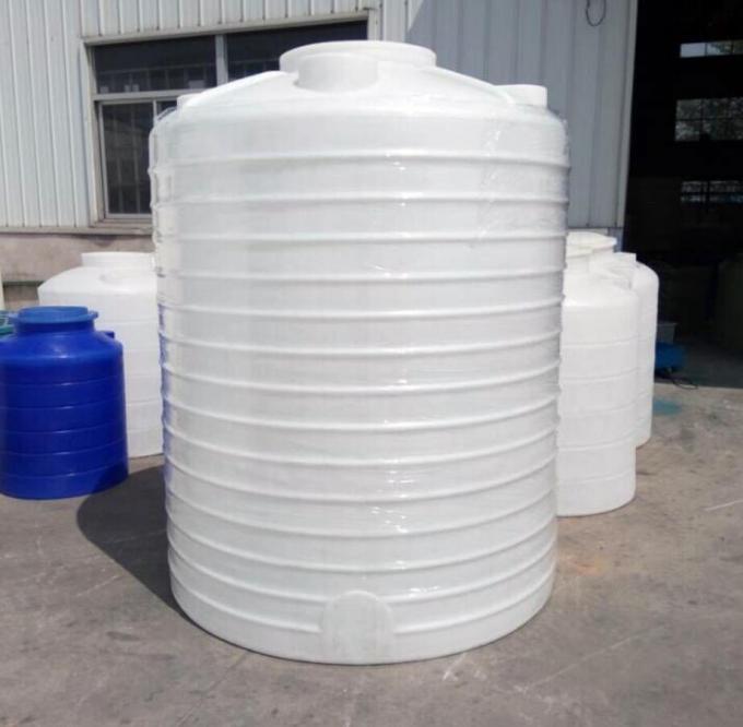 Cylindrical White / Black Plastic Water Tank Chemical PAM PAC Storage ...