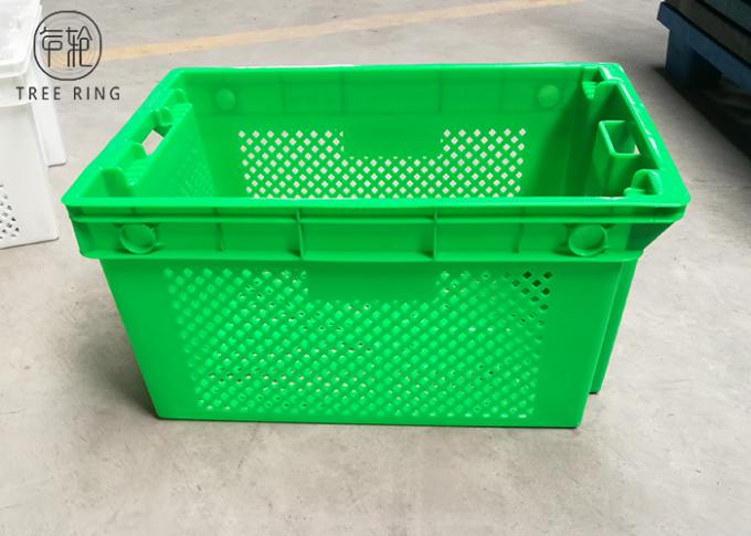 Colored Euro Perforated Hygienic Plastic Packing Crates 630 * 420 * 315 ...