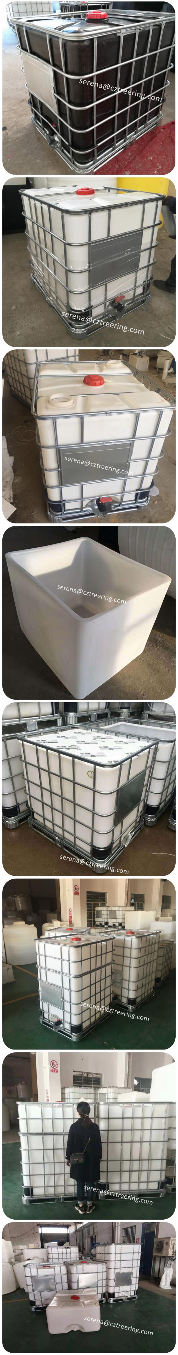 Roto Mold Stacking 1500L IBC Tote Tanks For Chemical Storage Transport