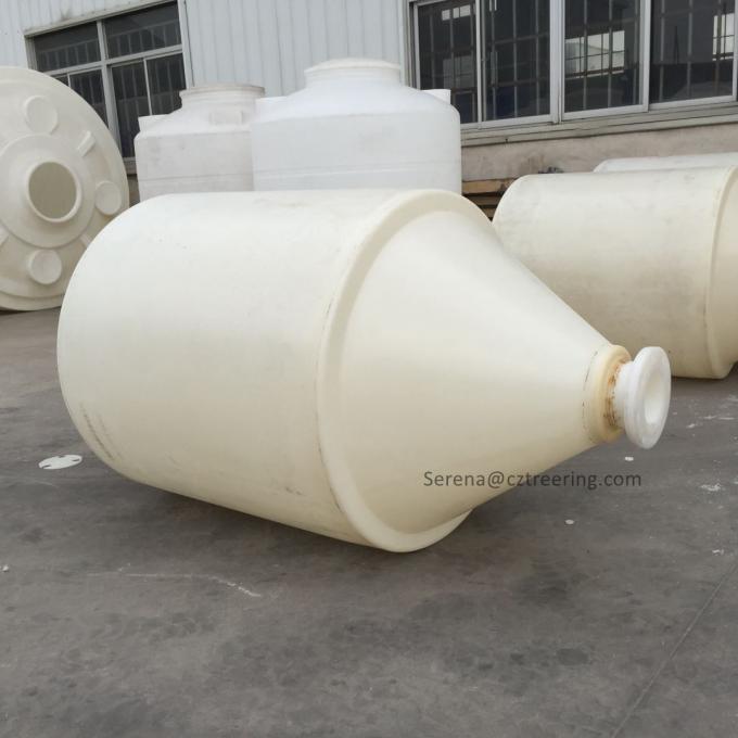 1500L 5000L Industrial Plastic Conical Fermentation Tank For Wine In White