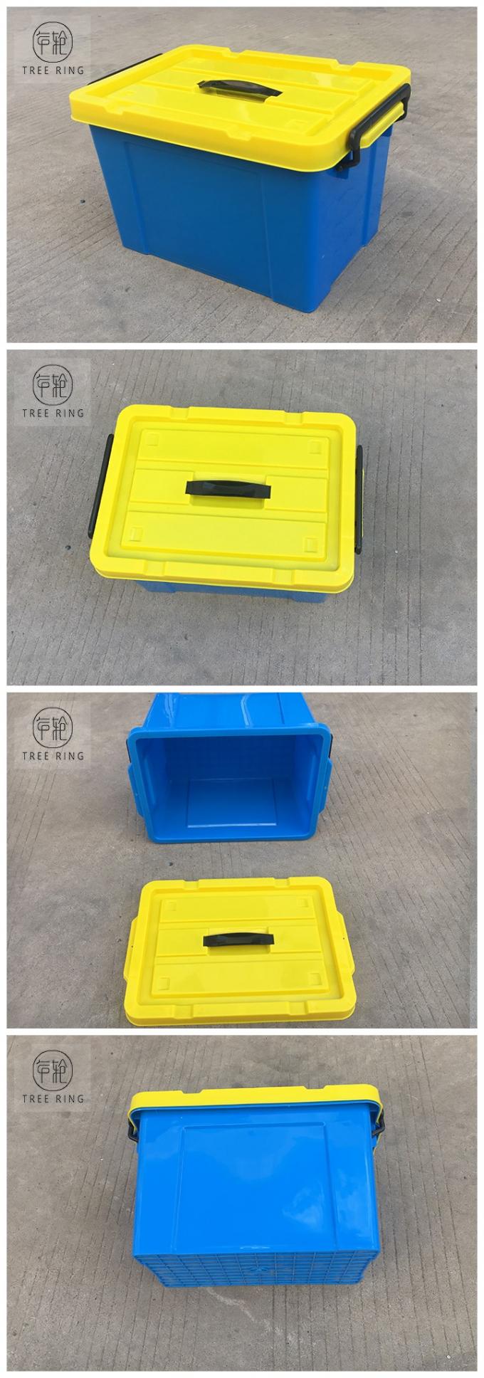 Rectangular Nesting Virgin PP Plastic Storage Box 50L With Locaked Lid ...