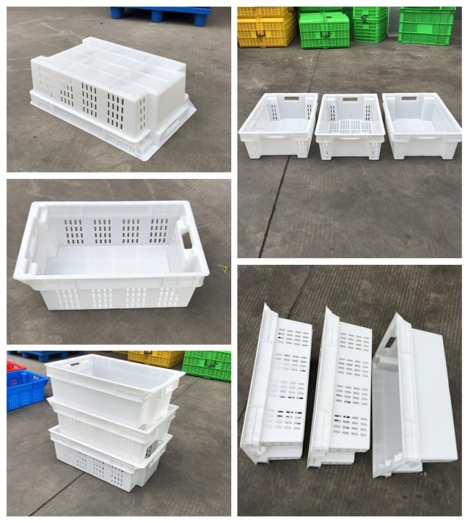 Mesh Wall And Solid Bottom Hygienic 180 Stack Nest Fishing Crate Totes ...