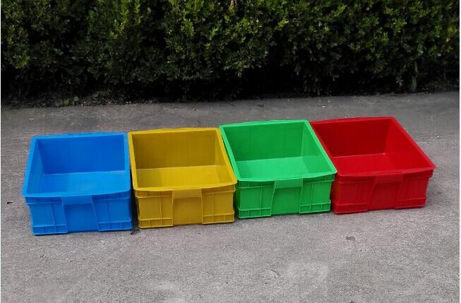 HDPE Euro Stacking Containers Blue Color Straight Wall Containers With ...