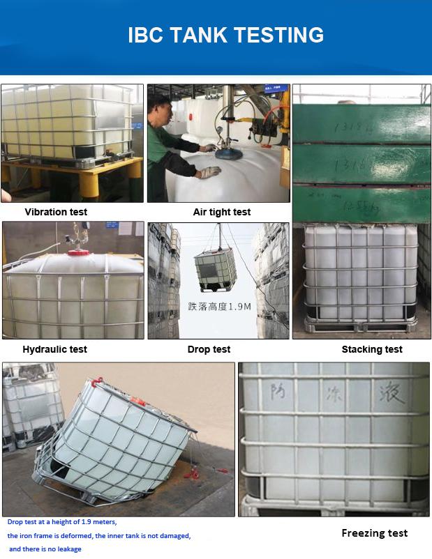 Black Plastic Tote Ibc Tank Container 275 Gallon With Steel Pallet UN ...