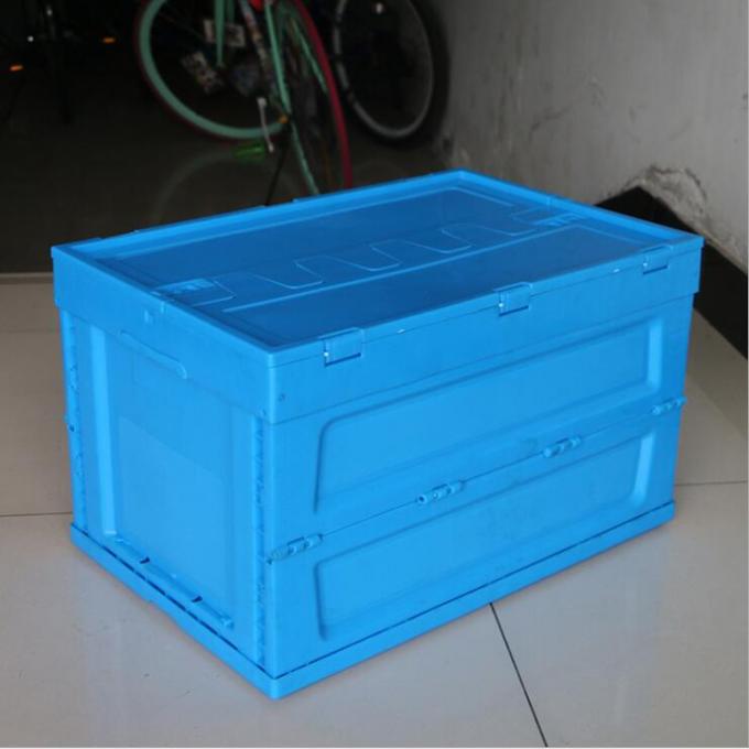 HDPE Collapsible Moving Boxes Folding Foldable Crate With attached lids ...