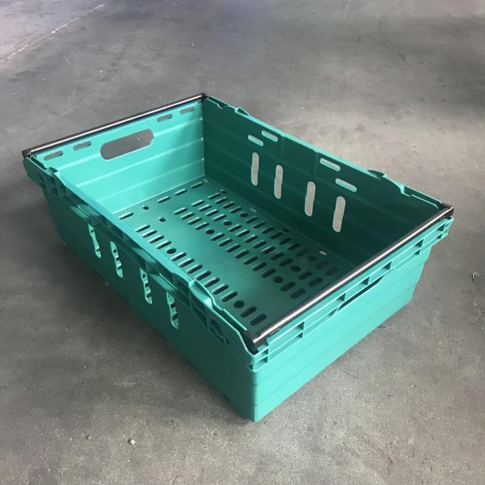 Perforated Sides Nestable Bale Arm Crate Trays Containers With Stacking ...