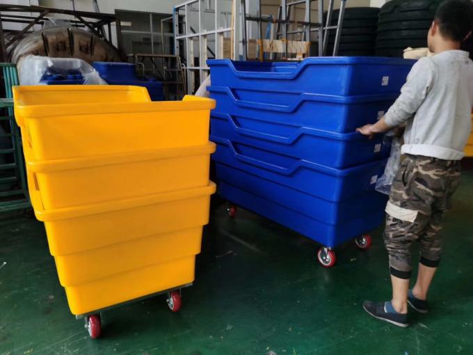 400-800kg Poly Box Truck Half Opening Poly Linen Commercial Laundry ...